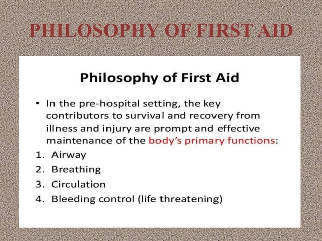 First aid introduction and emergency | PPTX | First Aid | Injuries