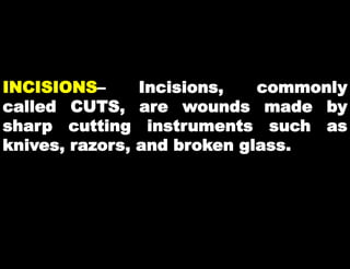 FIRST AID IN WOUND MANAGEMENT for learners and for everybody training | PPT