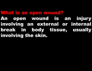 FIRST AID IN WOUND MANAGEMENT for learners and for everybody training ...