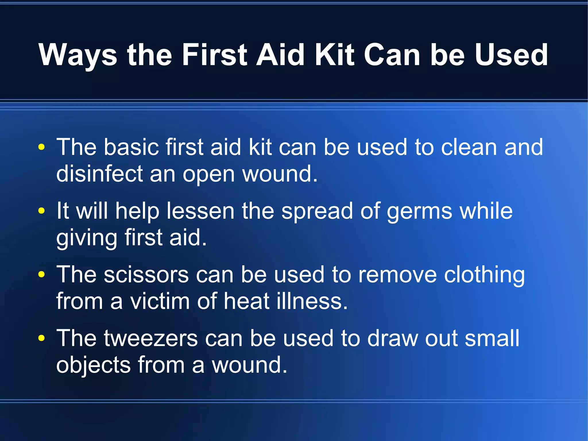 First aid kit | ODP