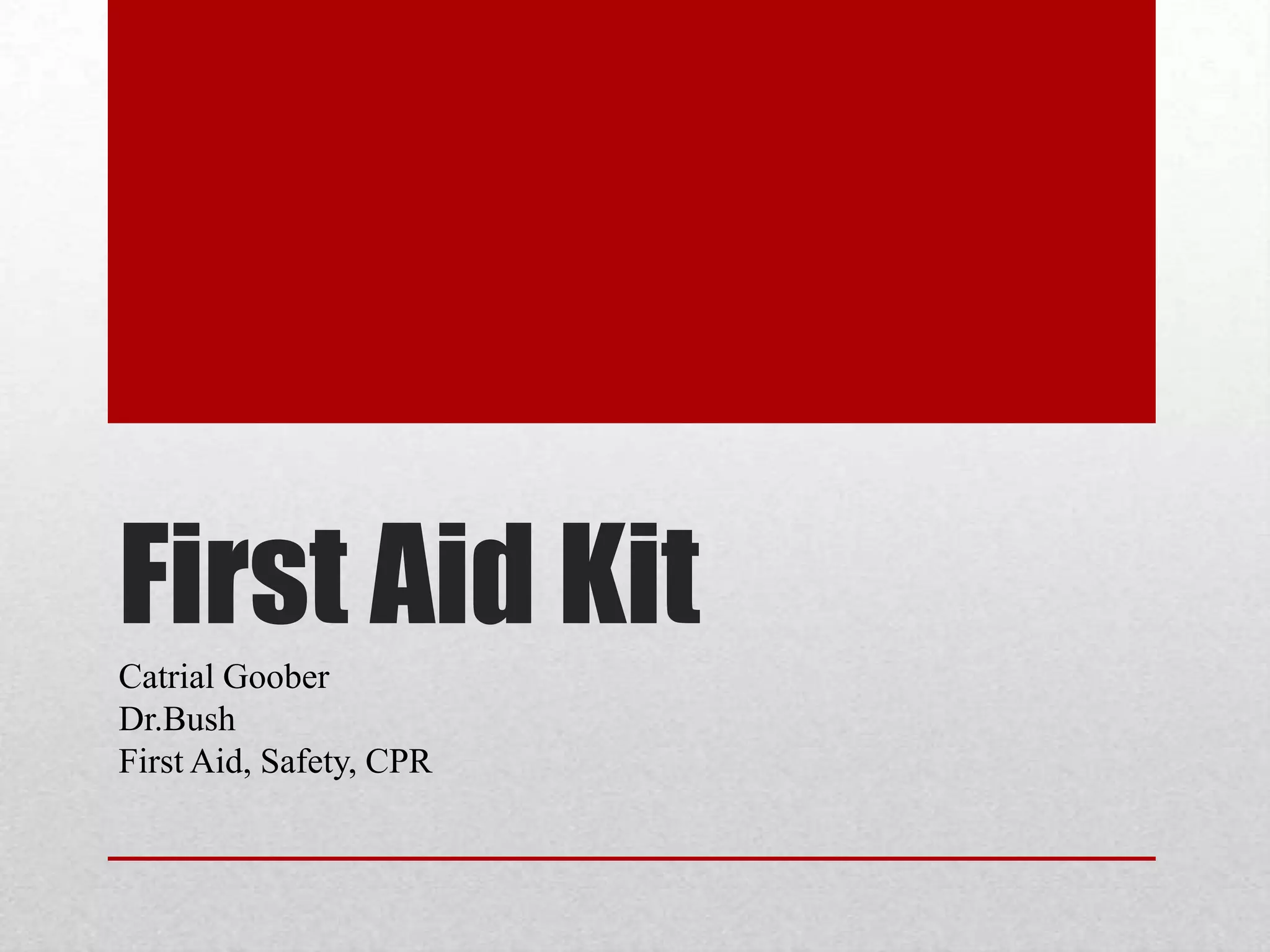 First aid kit | PPT