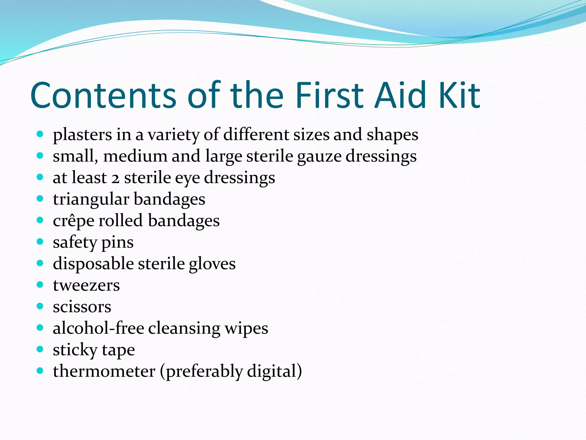 First aid kit | PPTX