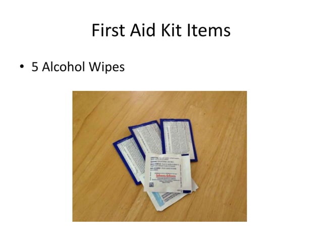 First aid kit assignment | PPT