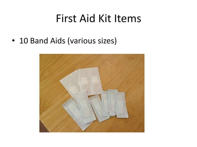 First Aid Kit Assignment | PPT
