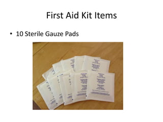 First Aid Kit Assignment | PPT