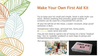First aid kit ppt | PPTX