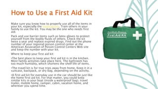 First aid kit ppt | PPTX