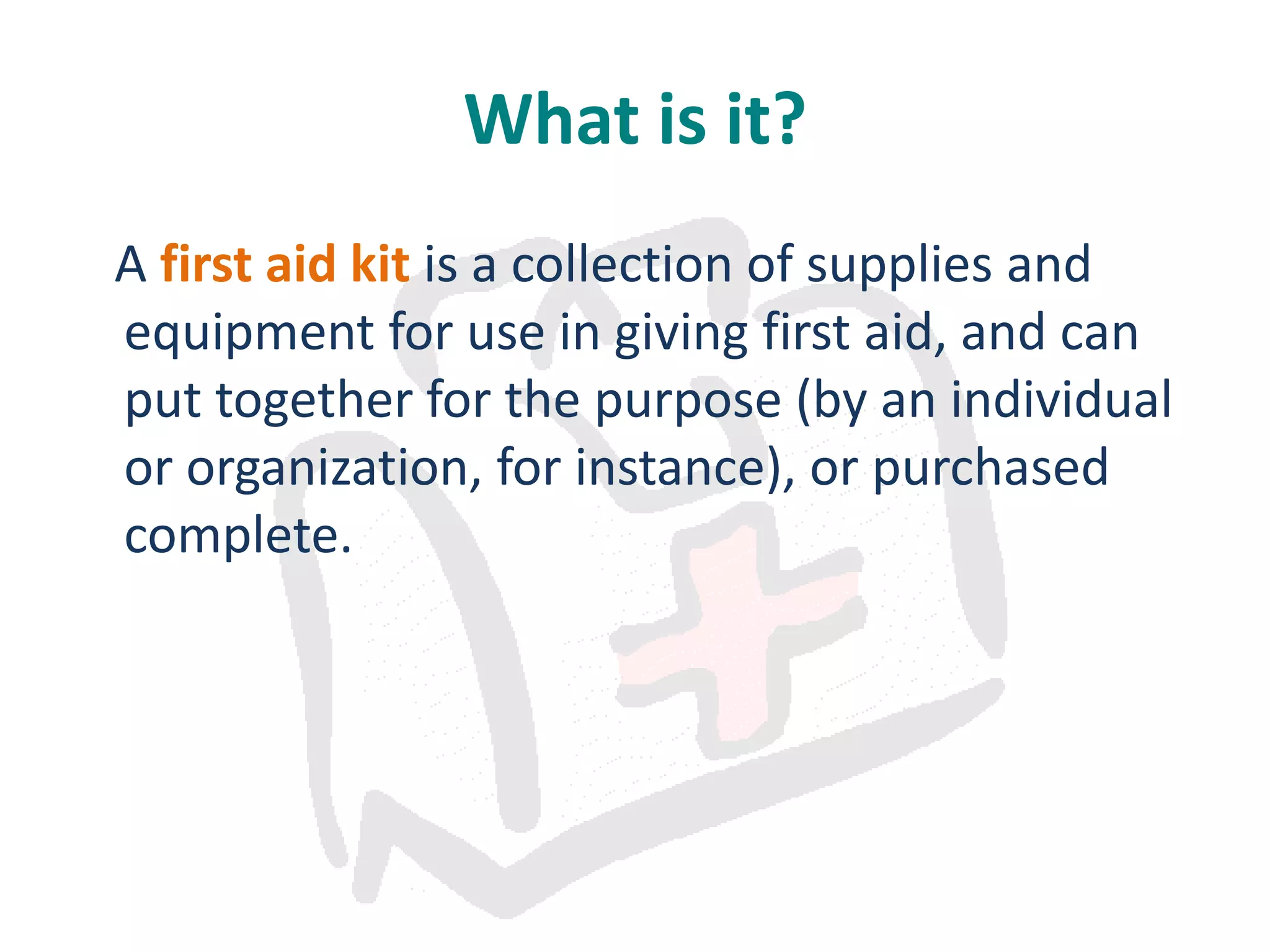 First aid kit presentation 1.01 (1) | PPSX