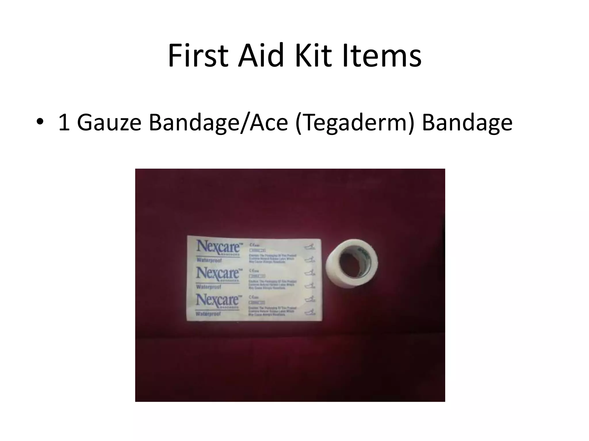 First aid kit presentation 2013(1) | PPTX | First Aid | Injuries