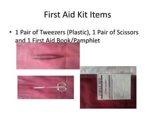 First aid kit presentation 2013(1) | PPTX | First Aid | Injuries