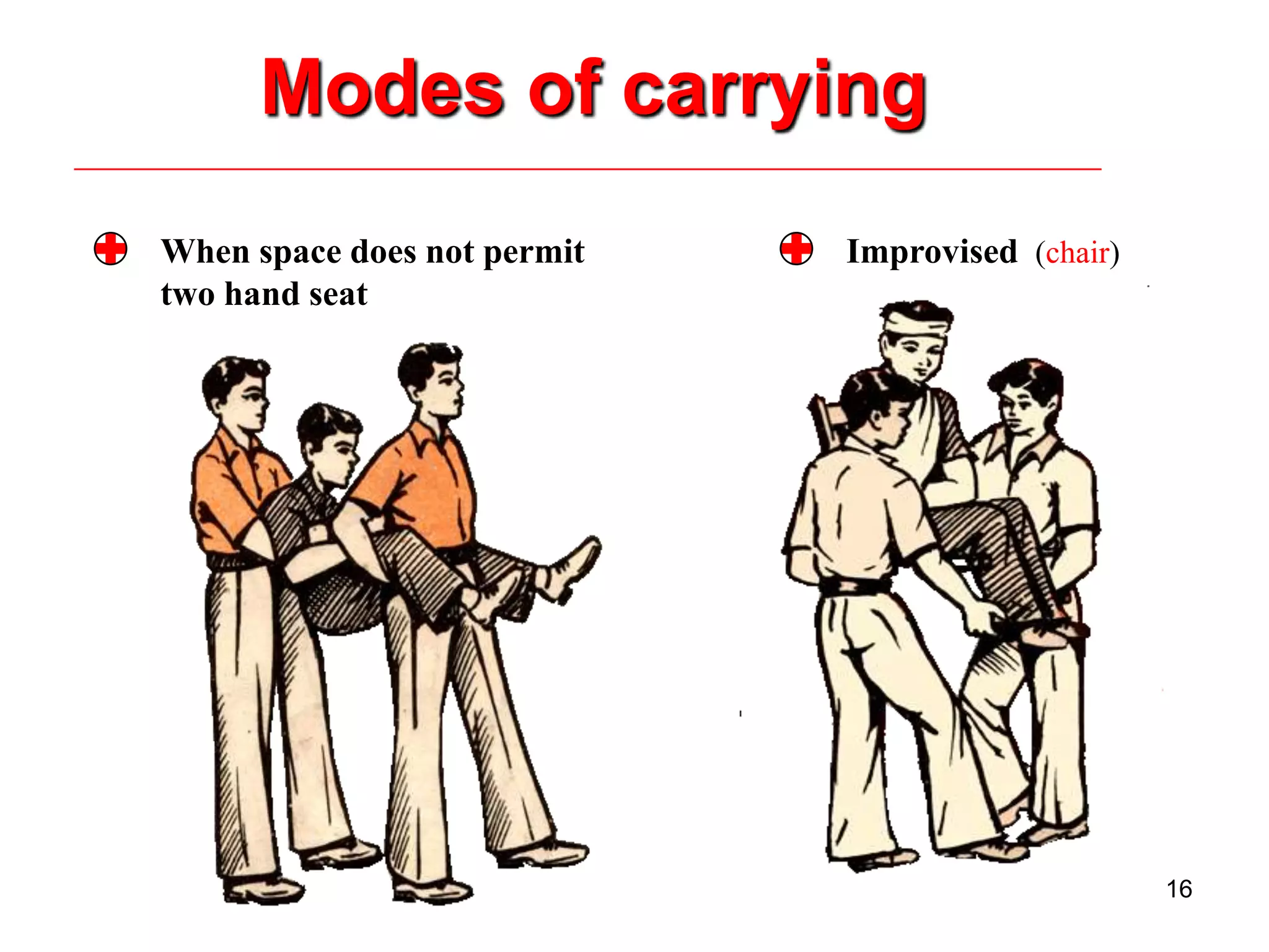 First aid lesson carrying | PPTX
