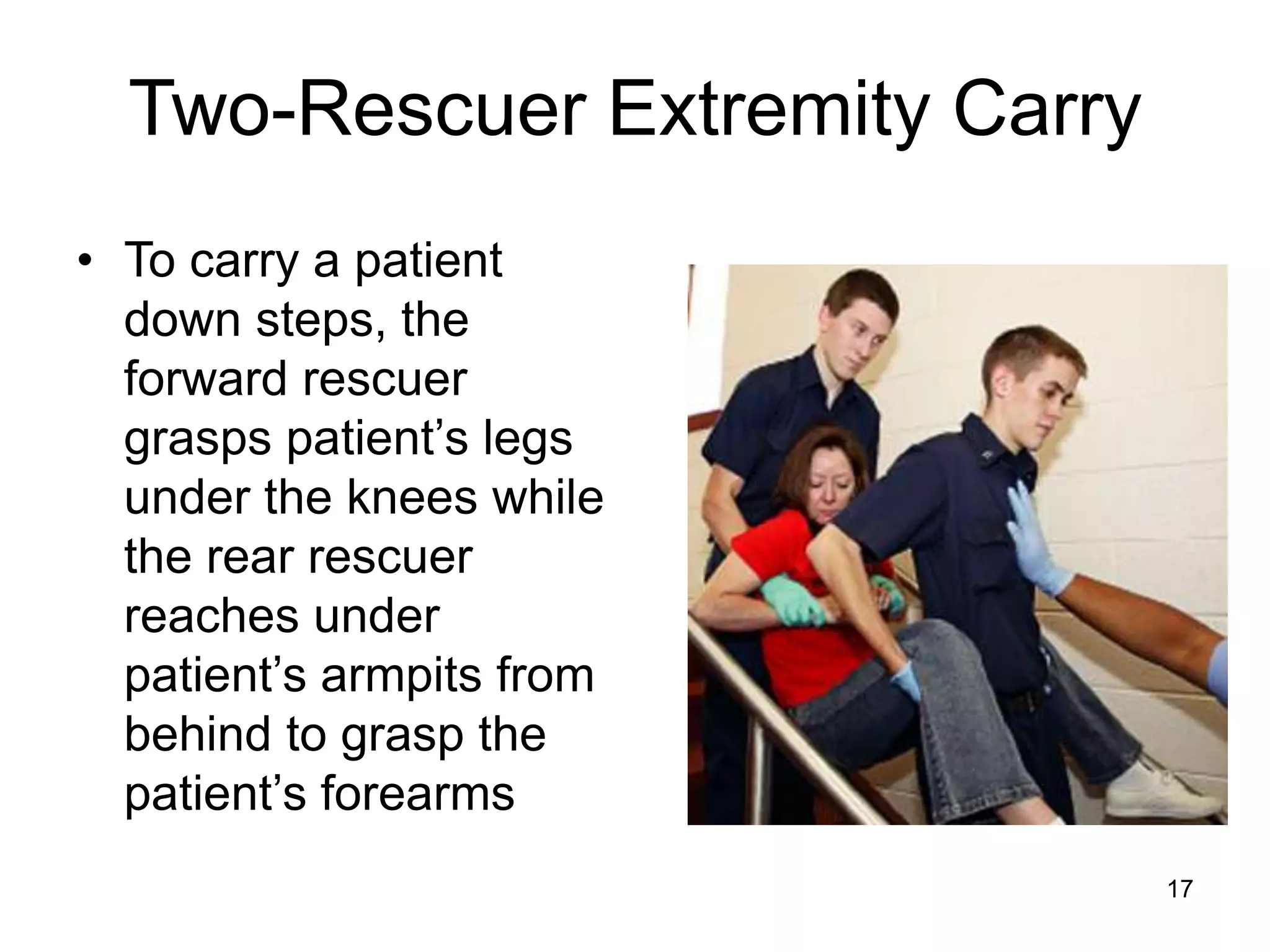 First aid lesson carrying | PPTX