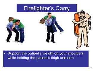 First aid lesson carrying | PPTX