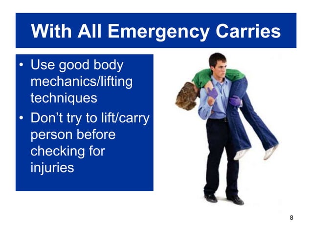 First aid lesson carrying | PPTX