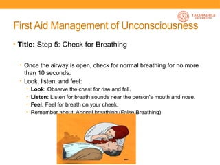 First Aid management of Unconscious.pptx