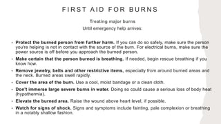 First aid for burns, fractures, wounds, frostbites, solar, heat, sun ...