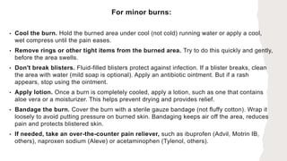 First aid for burns, fractures, wounds, frostbites, solar, heat, sun ...