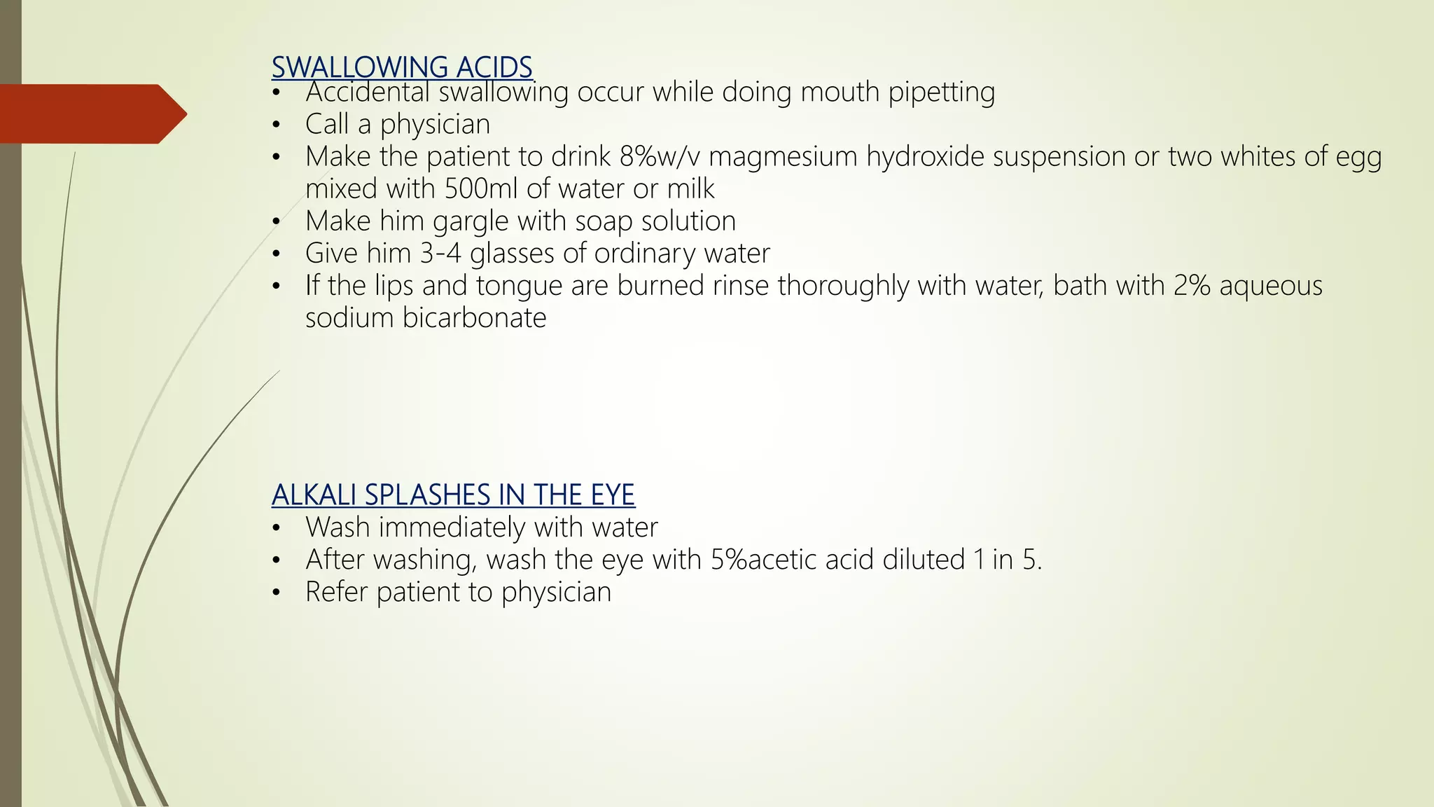 First aid in microbiology lab | PPTX