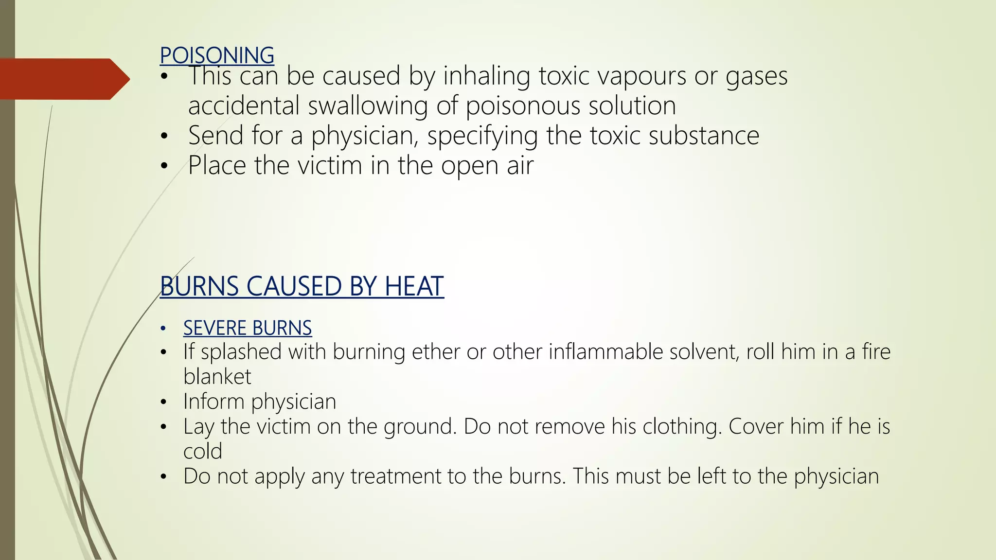 First aid in microbiology lab | PPTX