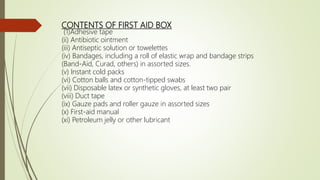 First aid in microbiology lab | PPTX