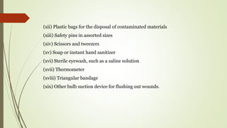 First aid in microbiology lab | PPTX