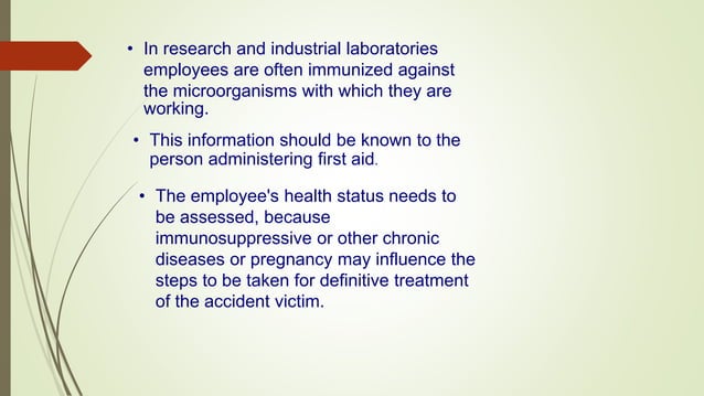 First aid in microbiology lab | PPTX