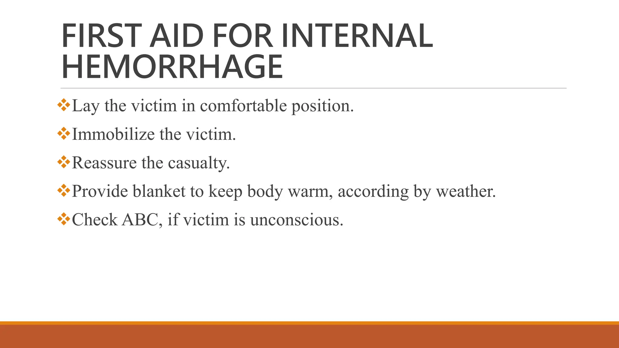 FIRST AID oF Hemmorhage: preparing for the immediate care | PPTX