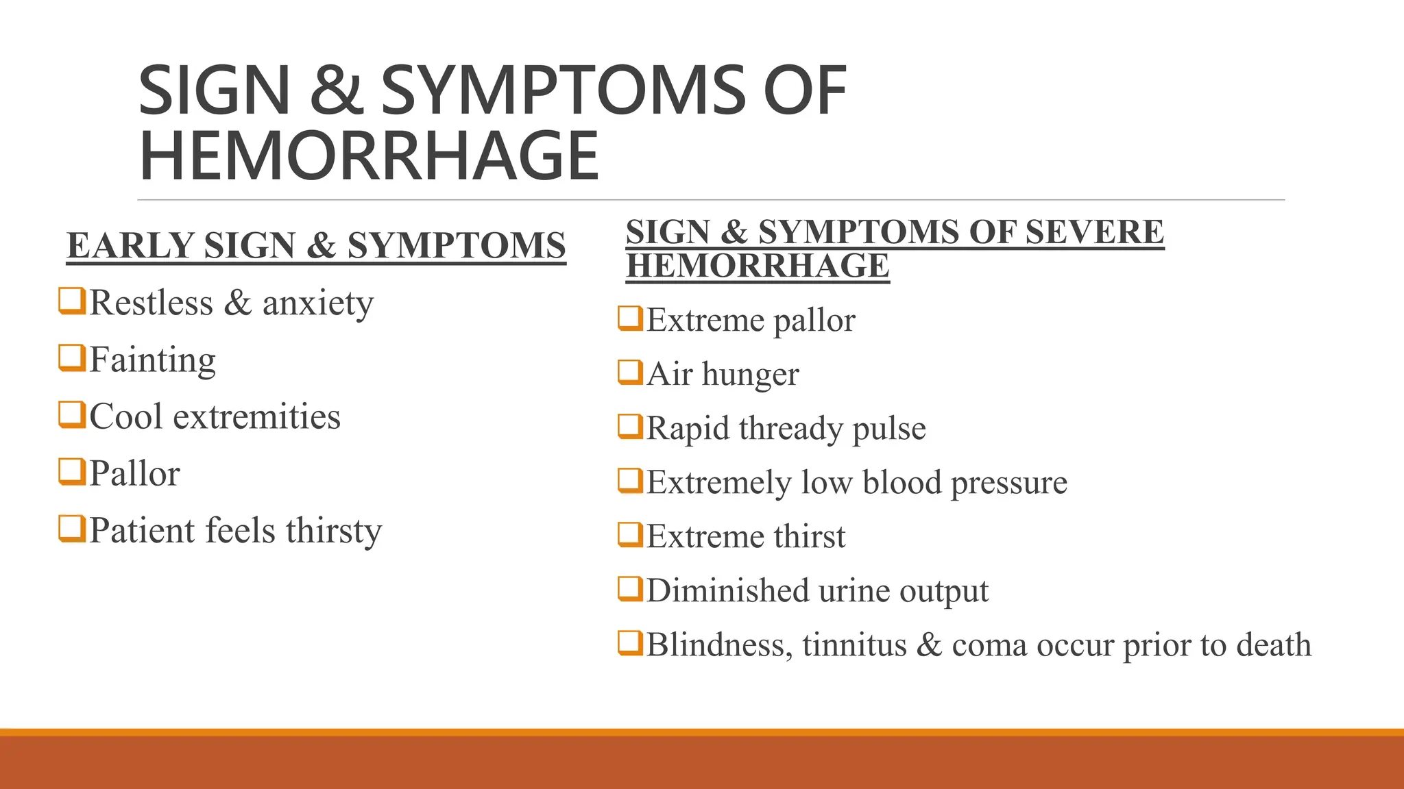 FIRST AID oF Hemmorhage: preparing for the immediate care | PPTX