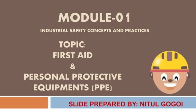 First aid & personal protective equipment(PPE) | PPTX | First Aid ...