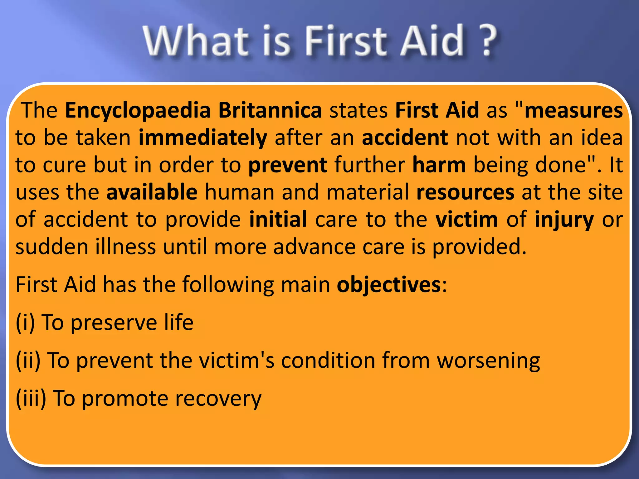 First aid ppt | PPTX