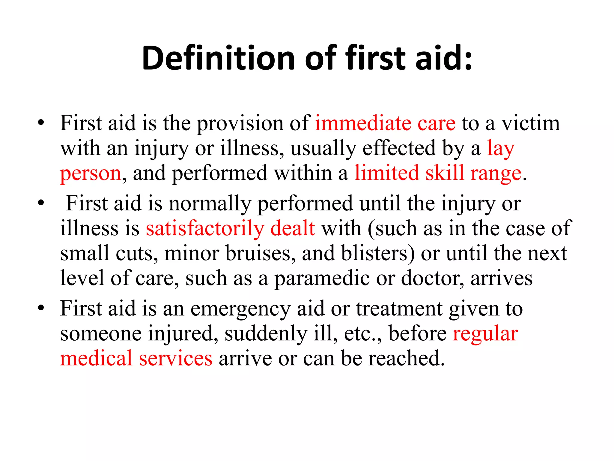 First aid ppt | PPTX