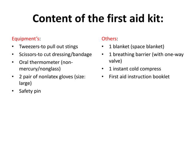 First aid ppt | PPTX | First Aid | Injuries