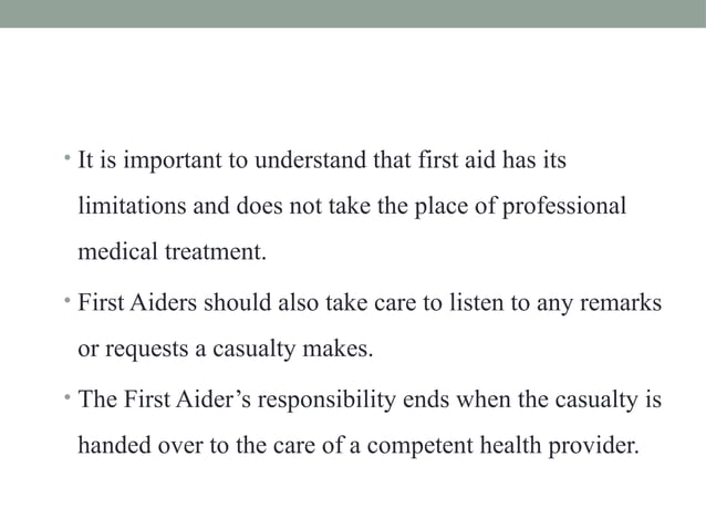 First Aid power point presentation .pptx