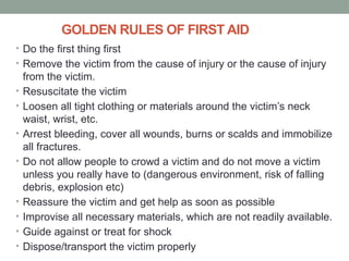 First Aid power point presentation .pptx