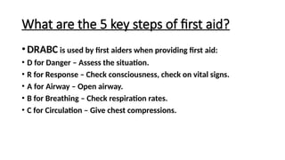 First Aid ppt for health G9 2022 Fapinfdlj | PPTX