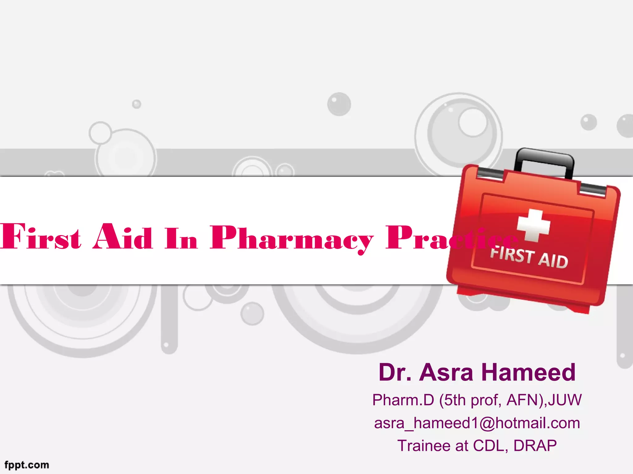 First aid ppt | PPT