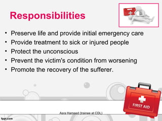 First aid ppt | PPT