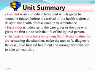 police officers providing first aid among oromia police | PPTX