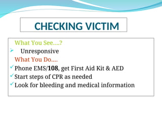 First Aid Presentation & Disaster Management | PPT