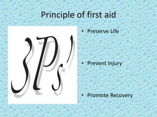 First aid presentation for industry | PPTX