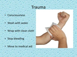 First aid presentation for industry | PPTX