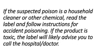 First aid procedure caused by chemical poisoning.pptx