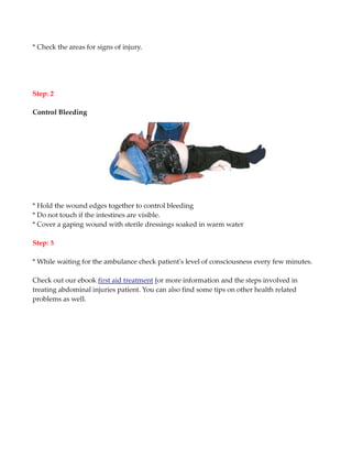 First aid procedure for abdominal injuries | PDF