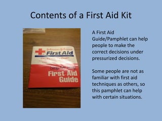 First aid & safety | PPTX