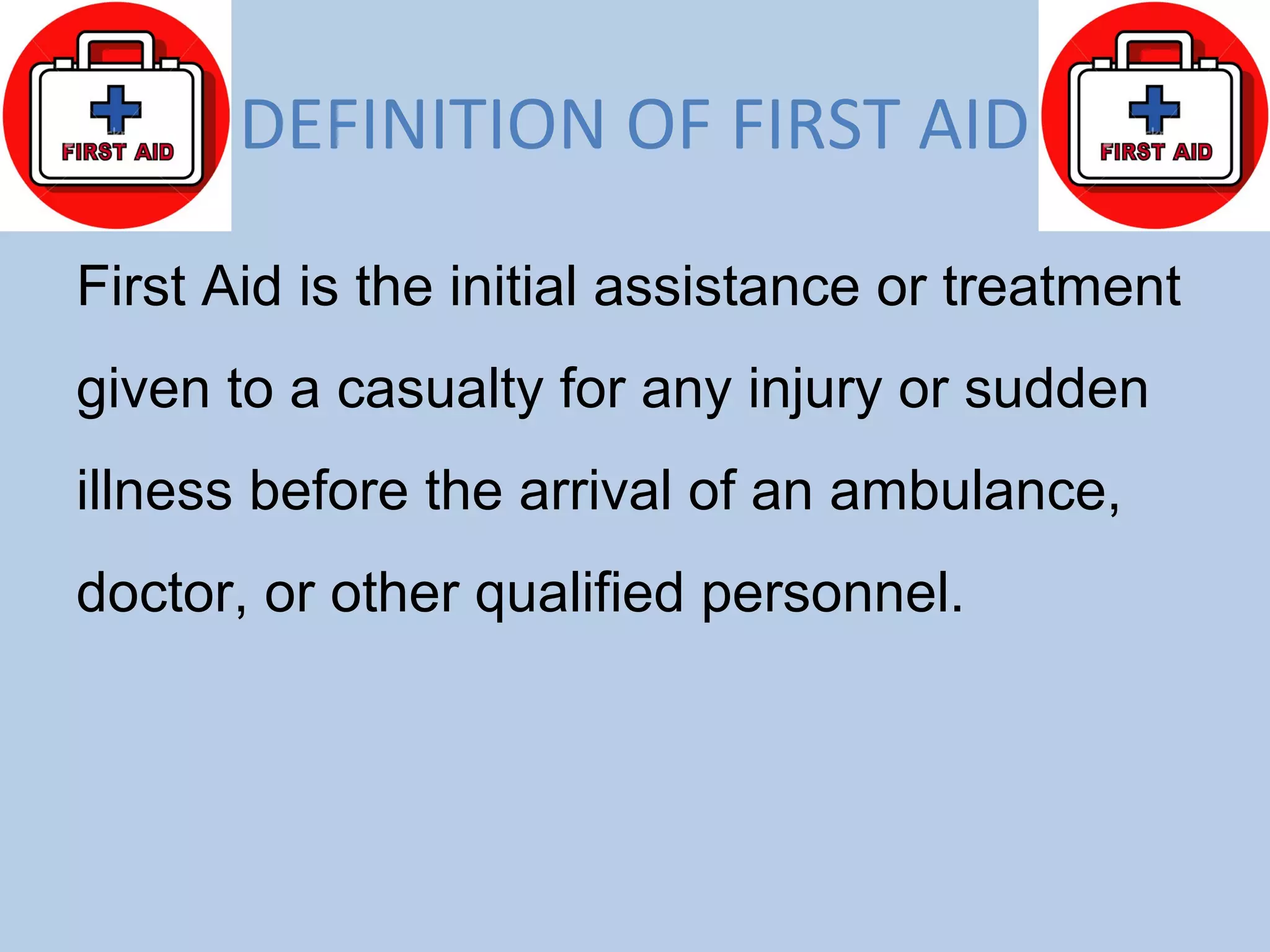 First Aid and Sport Injuries | PPT