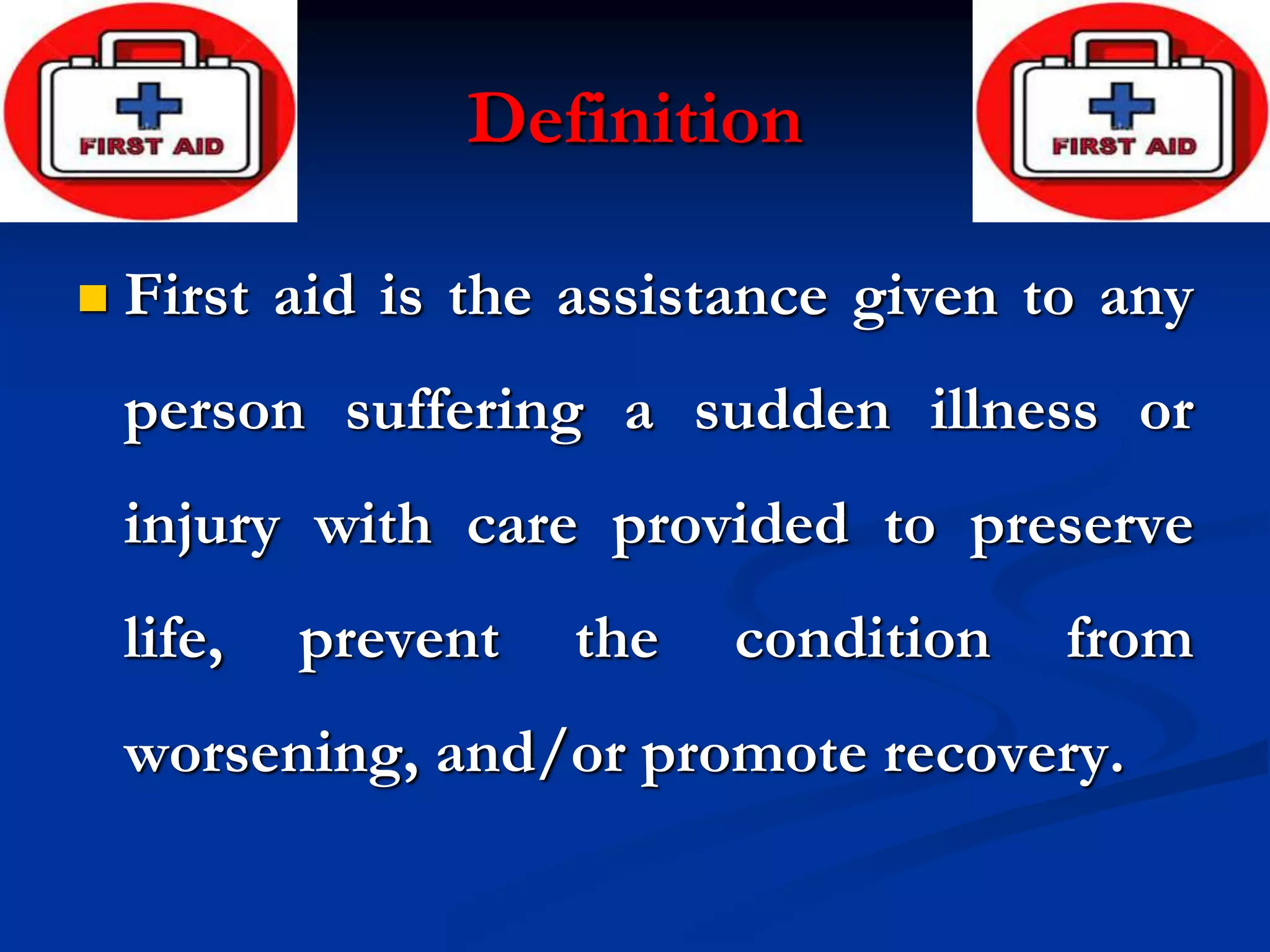 First aids lecture | PPT