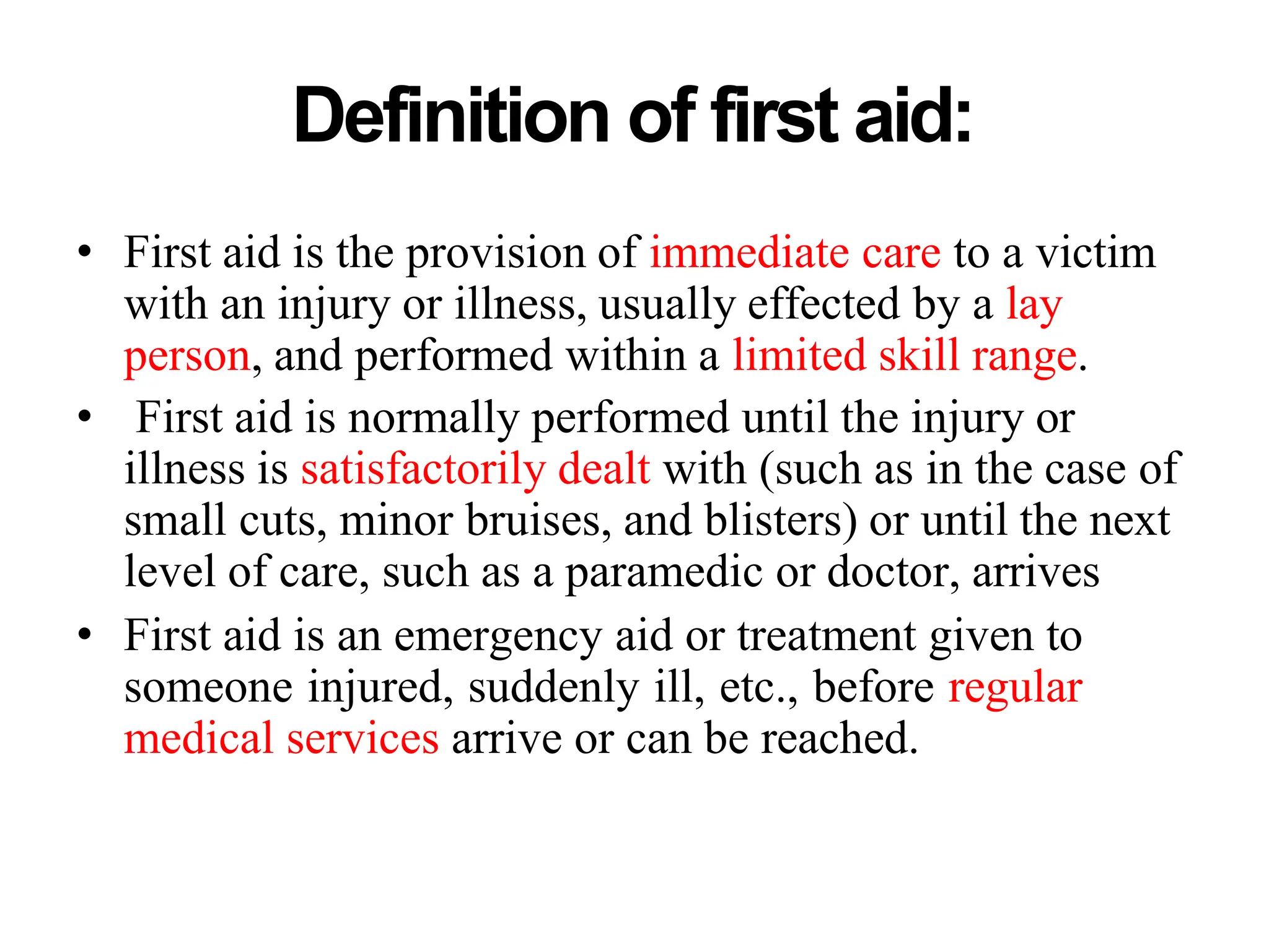 First Aid and their timely help for people.pptx