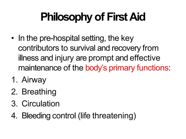 First Aid and their timely help for people.pptx