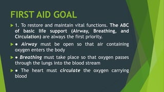 First aid technique demo teaching cot 3 | PPTX