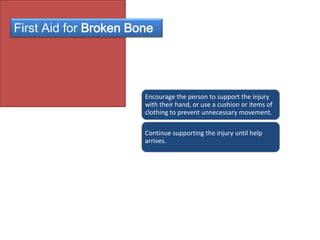 First aid tips | PPTX | First Aid | Injuries